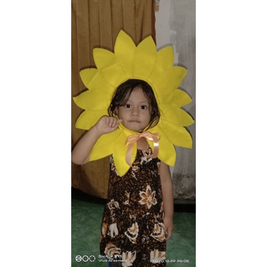 Jual Kostum Bunga Matahari Aksesories Drama Pentas Bando Bandana Flower ...