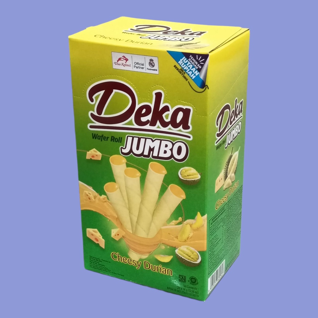Jual Deka Jumbo Cheesy Durian Biskuit & Snack [16 g/ 20 pcs] | Shopee ...