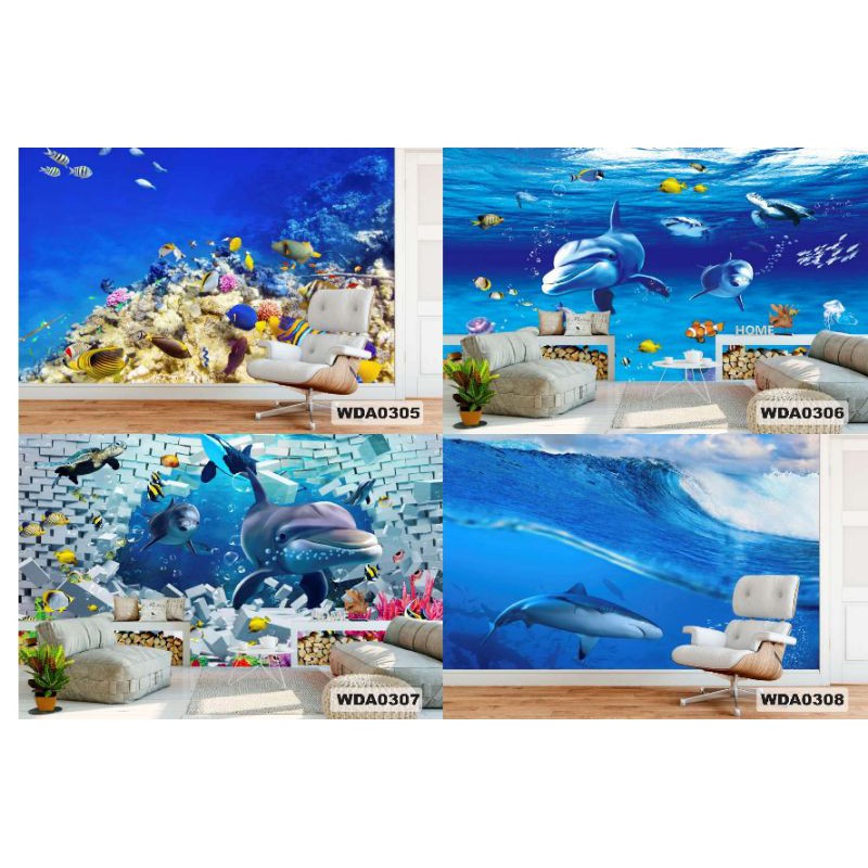 Jual wallpaper 3D motif laut | Shopee Indonesia