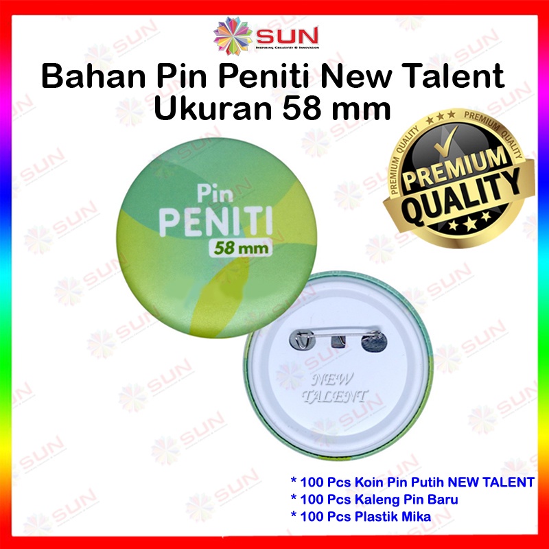 Jual Bahan Pin 58 mm Talent - Pin Peniti, Pin Gantungan Kunci, Pin ...