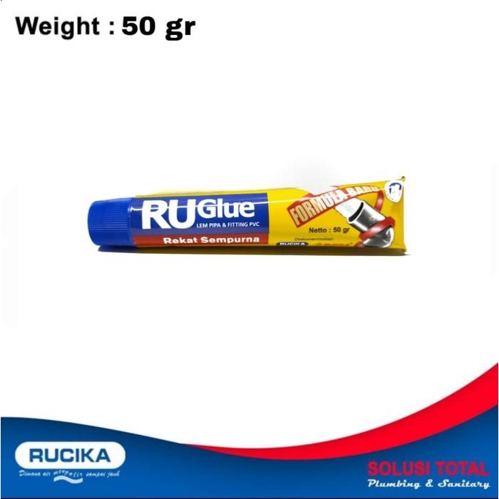 Jual Lem Tube Rucika Ruglue Pipa Pralon Pvc 50 Gr Perekat Pipa 50 Gram ...