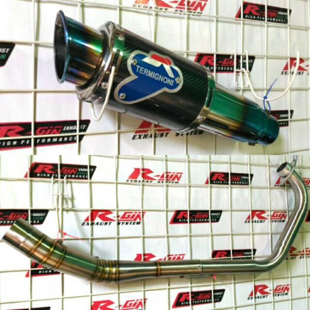 Jual Knalpot Racing Termignoni Biru Carbon New Vixion R NVA NVL R15 New ...