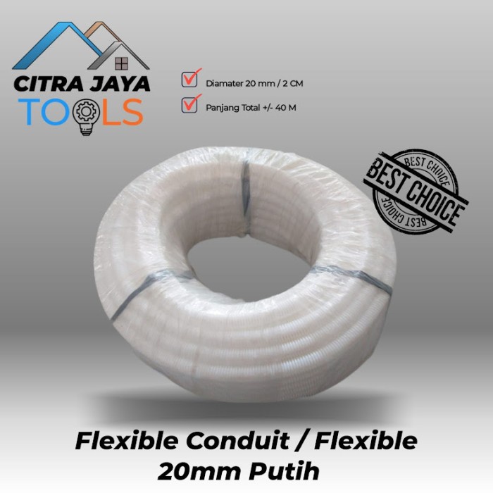 Jual KABEL ROLL Flexible Conduit / Flexible 20mm Putih - ECER | Shopee ...