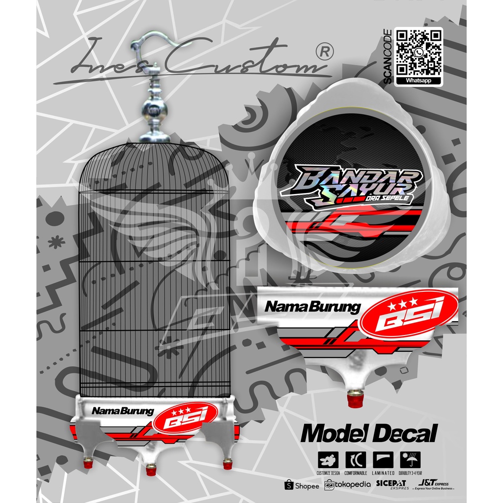 Jual decal tebok decal sangkar lovebird | Shopee Indonesia