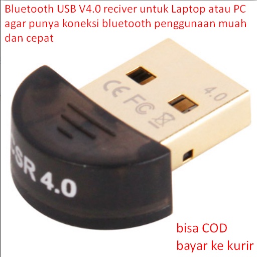 Jual Bluetooth USB V4.0 reciver untuk Laptop atau PC agar punya koneksi ...