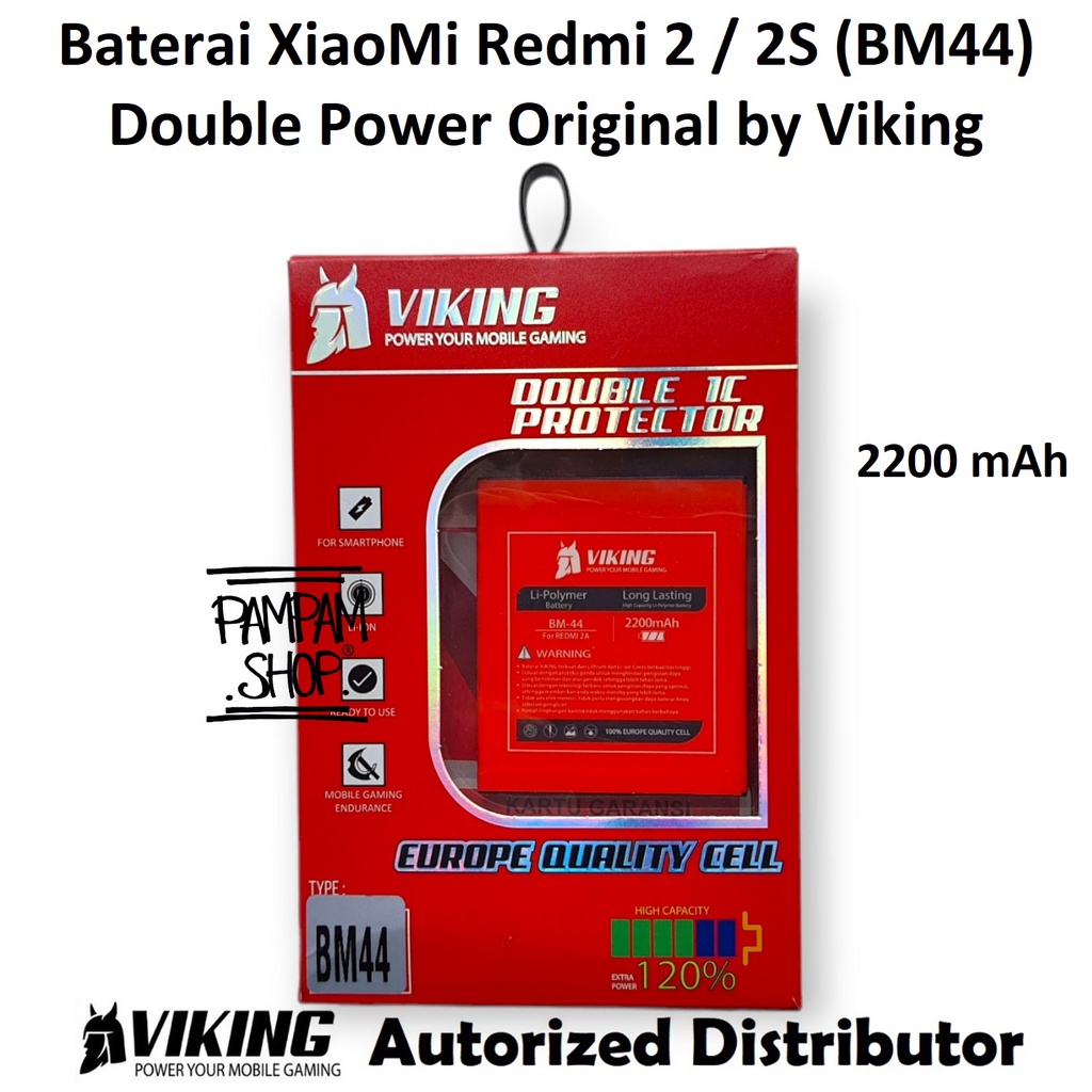 Jual Baterai VIKING Double Power Original XiaoMi BM44 Redmi 2 2S Prime S Batre Batrai Xiao Mi BM ...