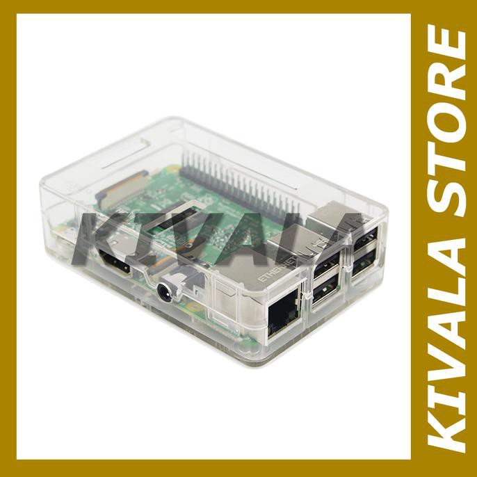 Jual Case Transparan Raspberry Casing transparent with cable hole ...