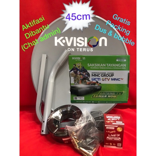 Jual Paket parabola 45cm KVision Receiver Bromo C2000 | Shopee Indonesia