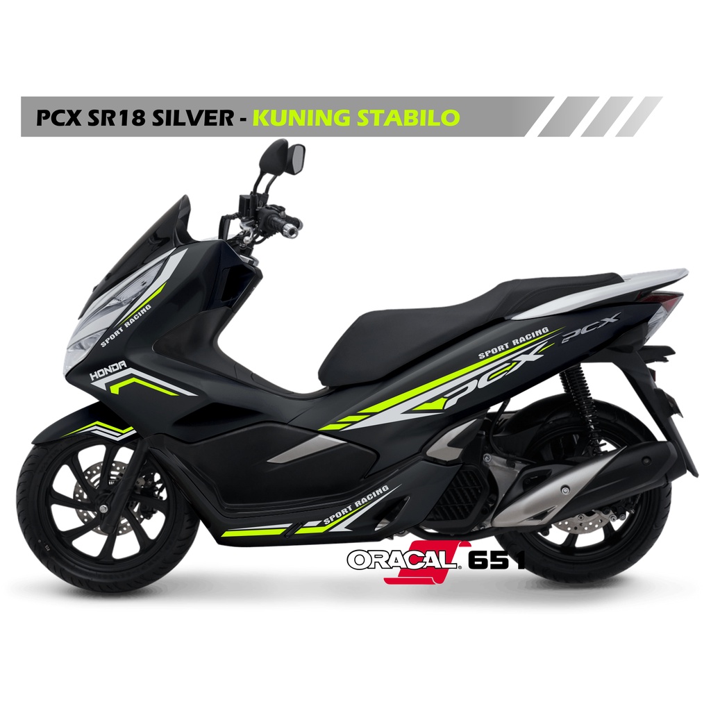 Jual STIKER PCX 150 HITAM CUTTING STICKER STRIPING SPORTY | Shopee ...