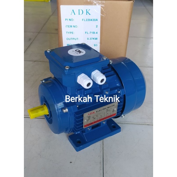 Jual Dinamo Elektro Motor ADK 1/2 HP 3 Phase 1400 Rpm | Shopee Indonesia