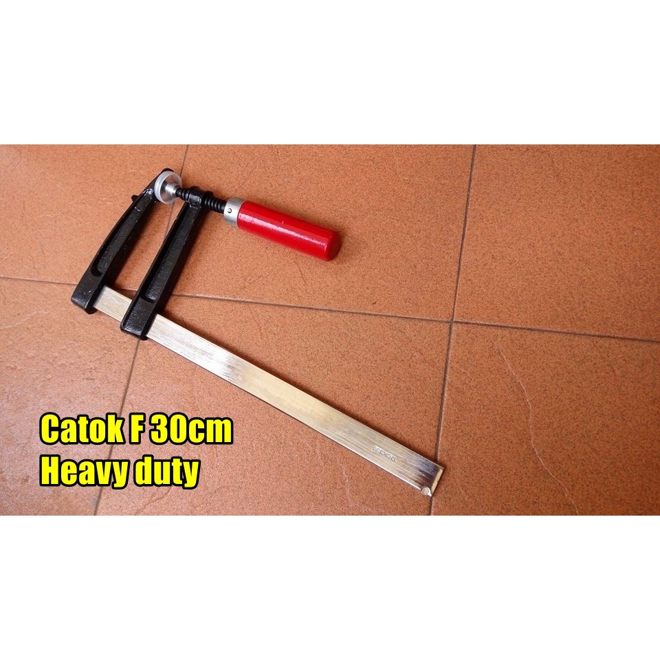 Jual Catok Kayu F 30cm x 12cm / Clamp klem F 300mm x 120mm Bahan besi ...