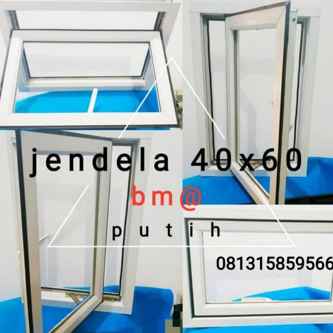 Jual jendela aluminium warna PUTIH casement bouvenli murah promo ...