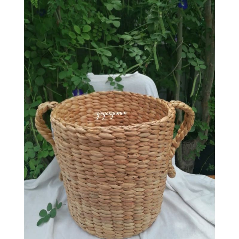 Jual Kranjang Enceng Gondok 35cm / Kranjang Laundry / Big Basket ...