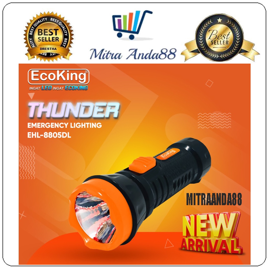 Jual Mitraanda88 Senter Led Lampu Emergency thunder ETH8805DL Ecoking ...