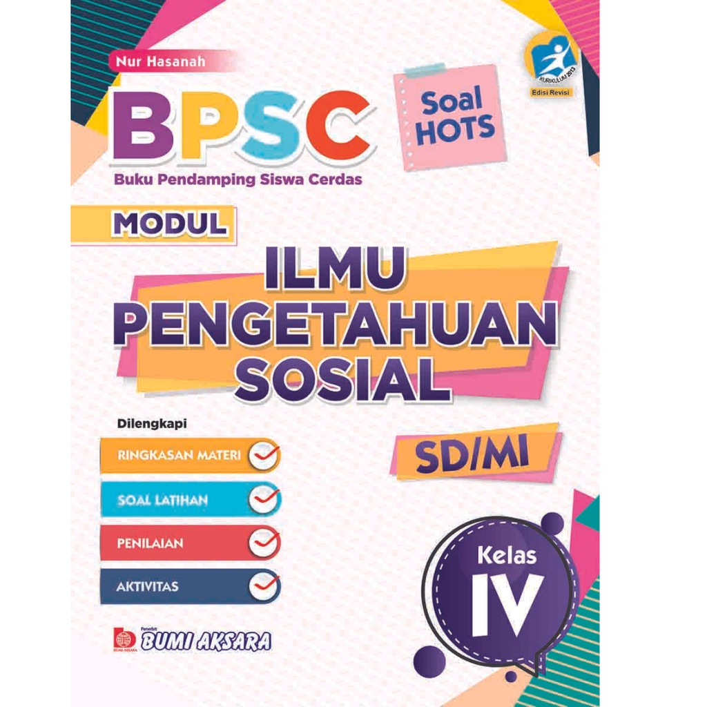Jual BPSC Soal Hots Modul IPS SD Kelas 4 (Buku Pendamping Siswa Cerdas ...