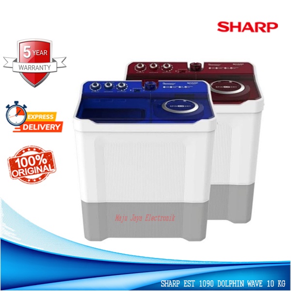 Jual Mesin Cuci 2 Tabung SHARP EST 1090 Jumbo 10 KG Cuci Kering ...