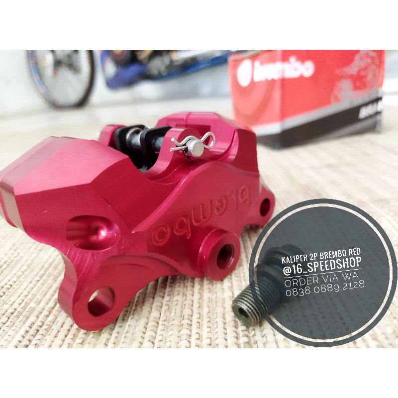 Jual kaliper brembo 2 piston cnc red universal | Shopee Indonesia