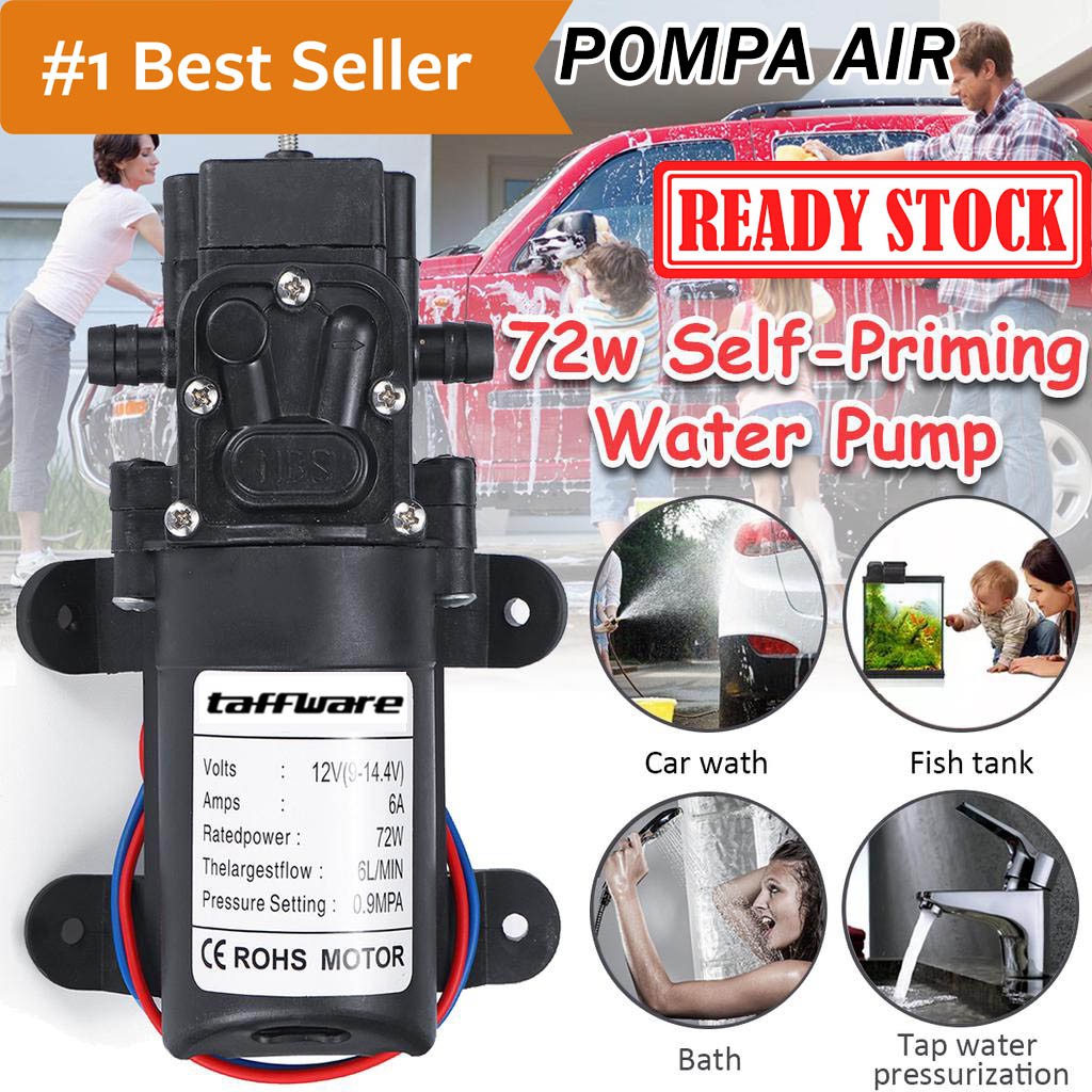 Jual Pompa Air Elektrik High Pressure 12V 72W 130PSI Electric Water ...