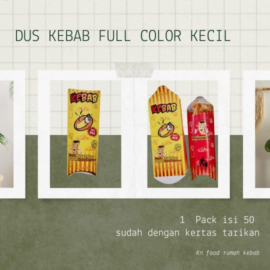 Jual Dus Kebab Full Color Kecil - Dus Kebab Full Colour - Packaging ...