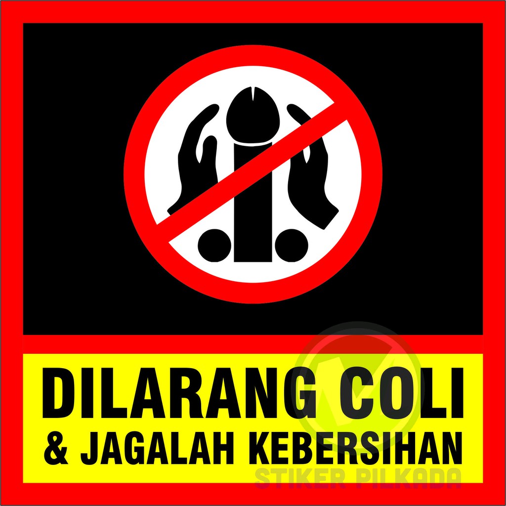Jual STIKER VINYL DILARANG COLI | Shopee Indonesia