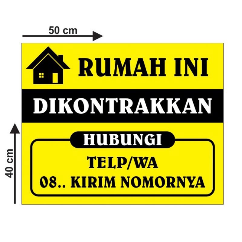 Jual spanduk rumah dikontrakkan | Shopee Indonesia
