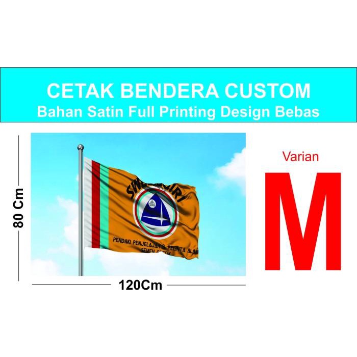 Jual Bikin/Cetak Bendera Custom (Full Printing) Bahan Satin | Shopee ...
