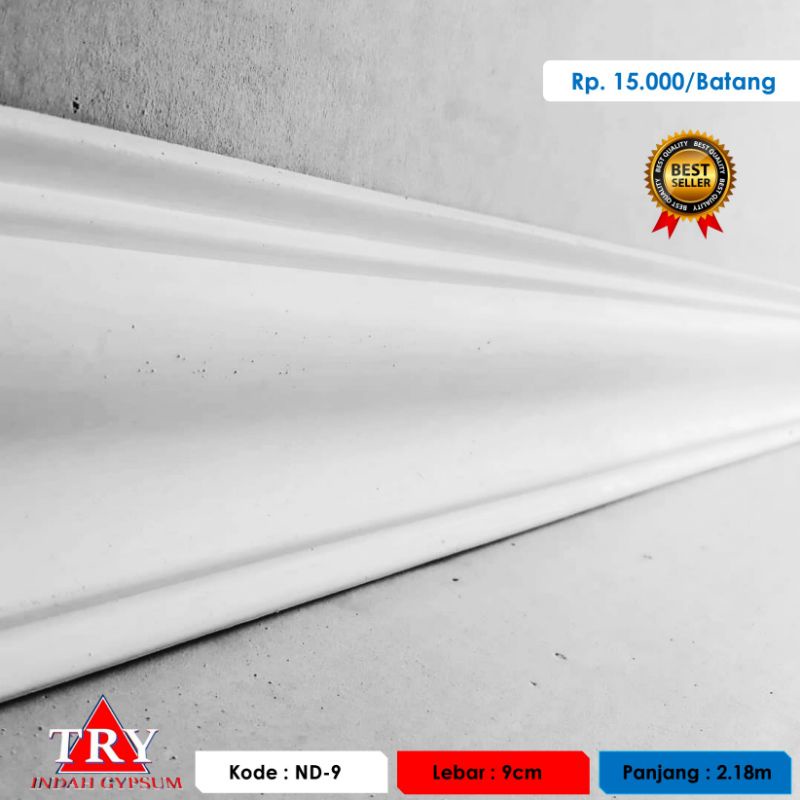 Jual List Gypsum (MINIMALIS) Polos S lebar 9cm - Original TRYINDAH ...