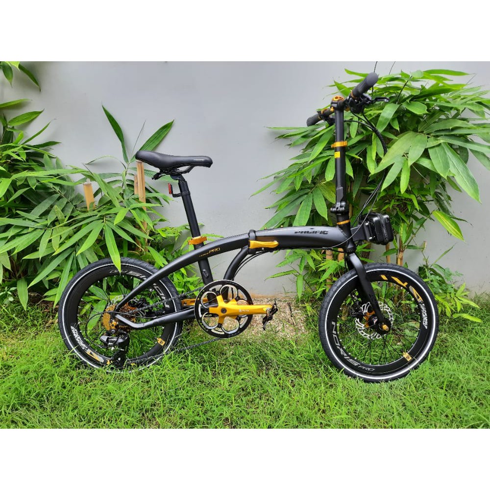 Jual Sepeda Lipat Pacific Noris Pro Limited Edition Black Gold | Shopee ...
