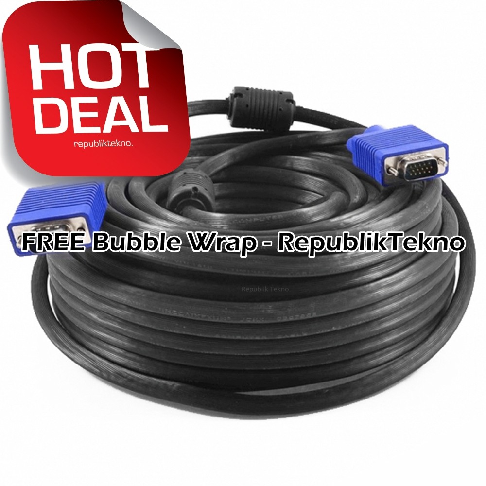 Jual Kabel VGA GOLD 10 Meter 10M Proyektor LED Monitor Cable Digital | Shopee Indonesia