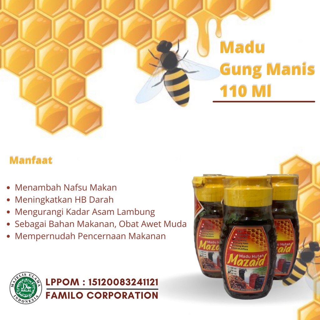 Jual Madu Hutan Mazaid Jenis Gung Manis 100 ml | Shopee Indonesia