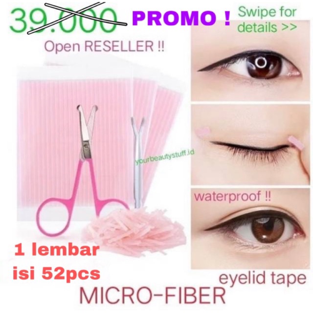 Jual 52 pcs MICRO FIBER DOUBLE SIDED EYELID TAPE sekot skott SCOTT MATA ...