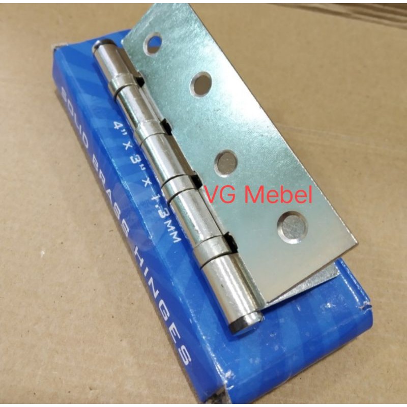 Jual Engsel Pintu Jendela 4" Putih Chrome Merk AIGO - Engsel Besi Kilap ...