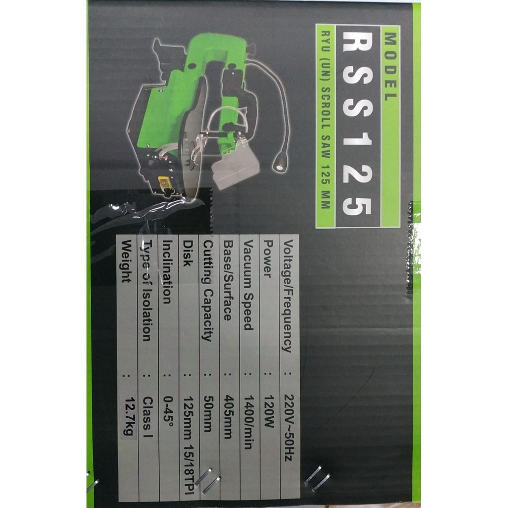 Jual Scroll Saw Ryu Tekiro RSS125 Mesin dremel Gergaji Meja Ukir Kayu ...