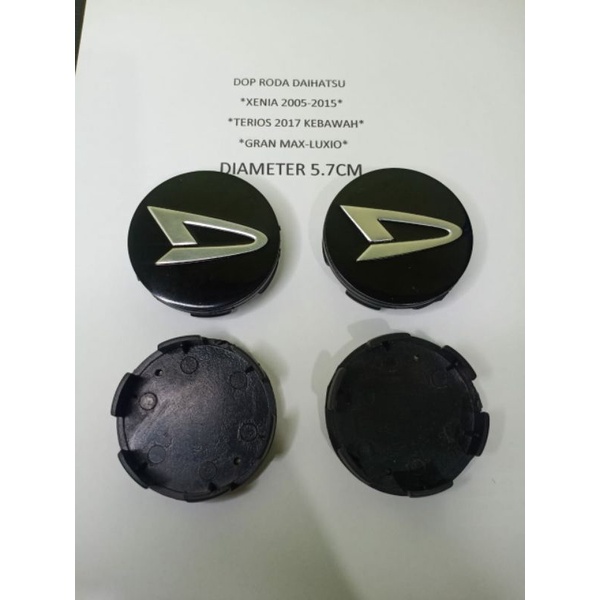 Jual dop roda tutup velg daihatsu xenia terios gran max luxio hitam ...