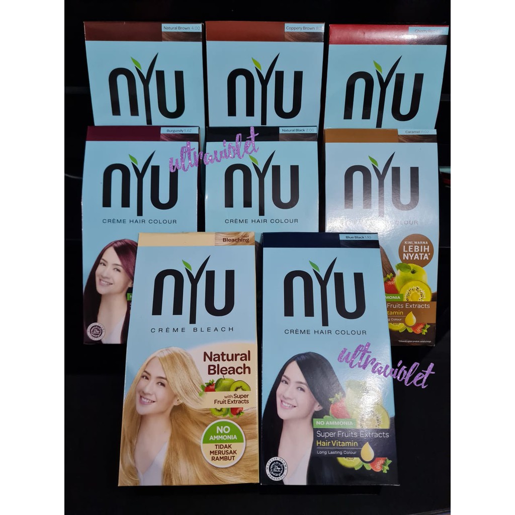 Jual Nyu Creme Hair Colour Box / Pewarna Rambut / Semir Rambut | Shopee ...