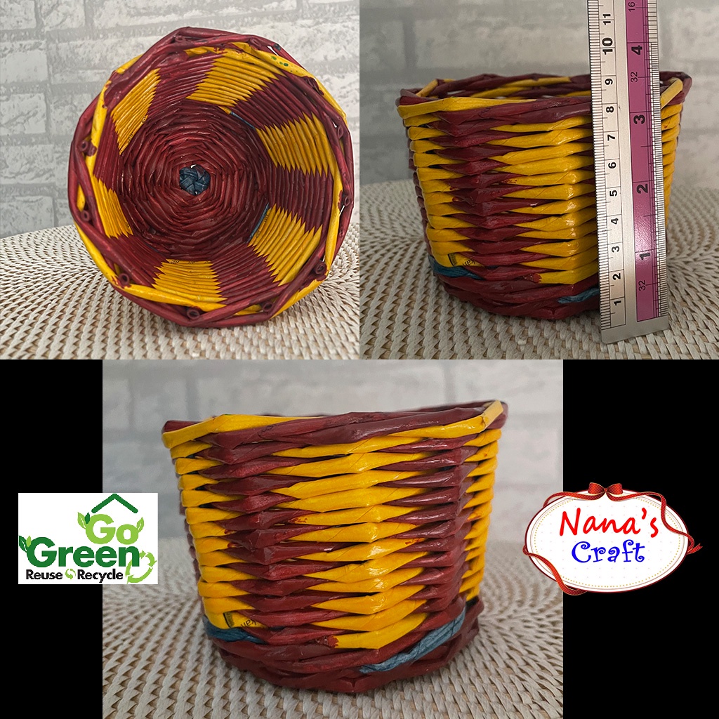 Jual Vas Bunga dari Anyaman Gulungan Kertas Bekas | Shopee Indonesia