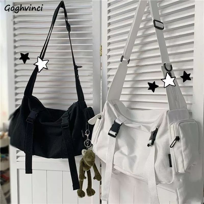 Jual Tas Selempang Pria dan Wanita Ukuran Besar Harajuku Bahan D300 ...