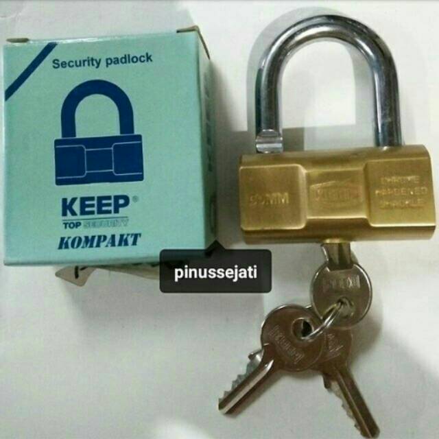 Jual Gembok KEEP Leher Pendek Kuningan 50mm | Shopee Indonesia