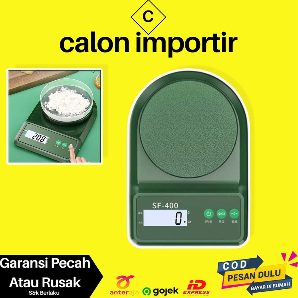 Jual Timbangan Dapur Mini Digital LCD Display 10000g 1g Baterai Version ...