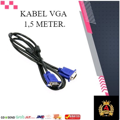 Jual KABEL VGA 1,5 METER. KABEL VGA 1.5M. 1.5 METER | Shopee Indonesia