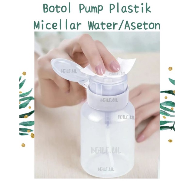 Jual Botol Dispenser Micellar Water Pump 150ml Plastik Nail Remover ...
