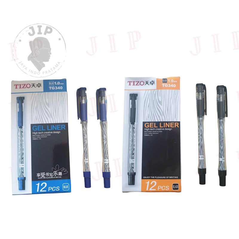 Jual Bolpen/Ballpoint/Pulpen/Ballpen Tizo TG 340 1.0 Hitam Biru (Lusin ...