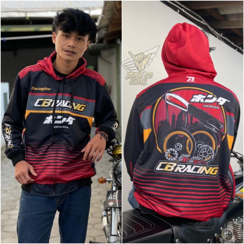 Jual jaket honda cb racing / honda gank full printing honda squad / jaket balap distro indonesia ...