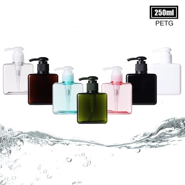 Jual BOTOL SABUN CAIR AESTHETIC 250ML / BOTOL PUMP KOTAK PLASTIK ...