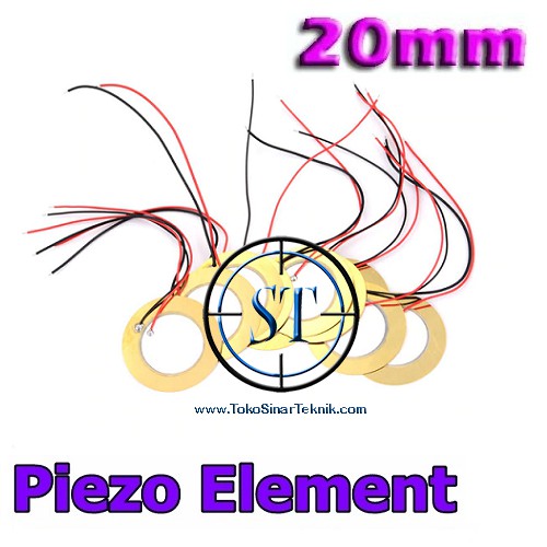 Jual Piezo Electric Buzzer 20mm Sensor Element Ceramic Sound Disc Bonus Kabel Merah Hitam Gitar ...