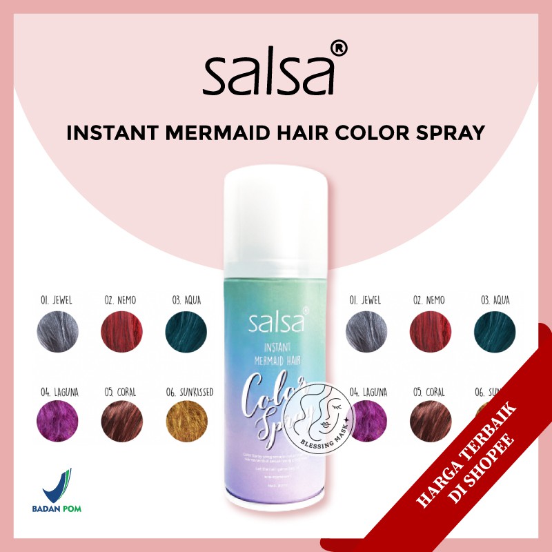 Jual SALSA Instant Mermaid Hair Color Spray - Semir Rambut Temporary ...