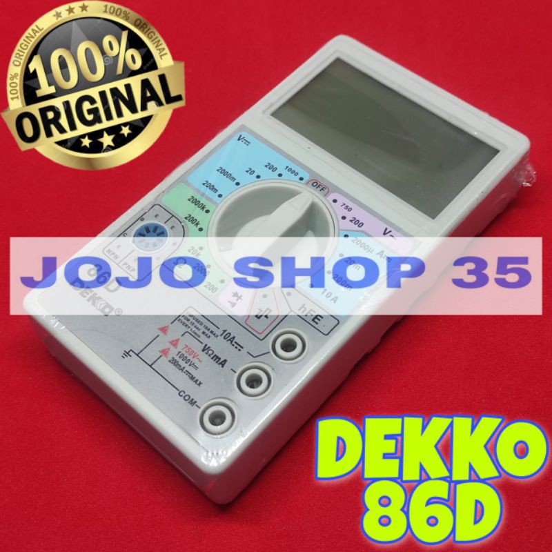 Jual DEKKO DIGITAL MULTITESTER 86D ORIGINAL AVOMETER CADIK32 DEKKO ...
