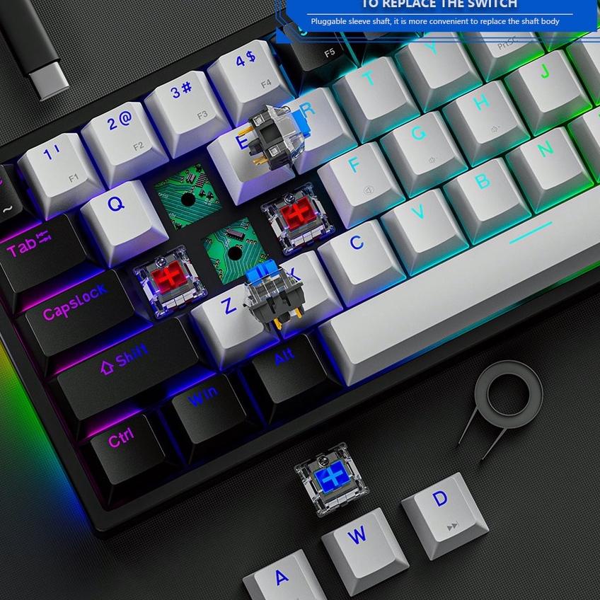 Jual Pencarian Populer LEAVEN keyboard mechanical gaming rgb wired outemu blue switch red switch ...