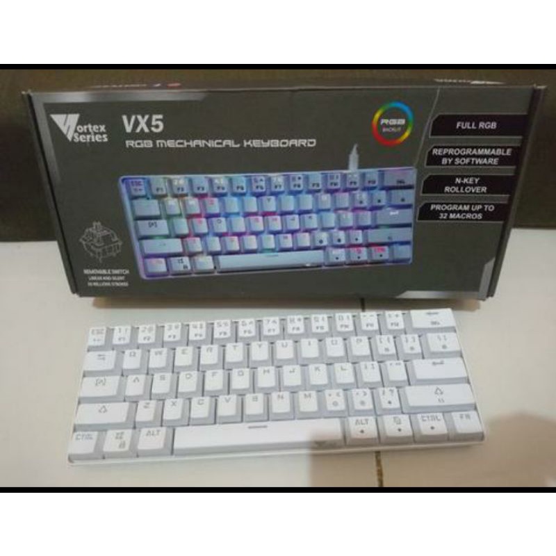 Jual keyboard vortex vx5 white | Shopee Indonesia
