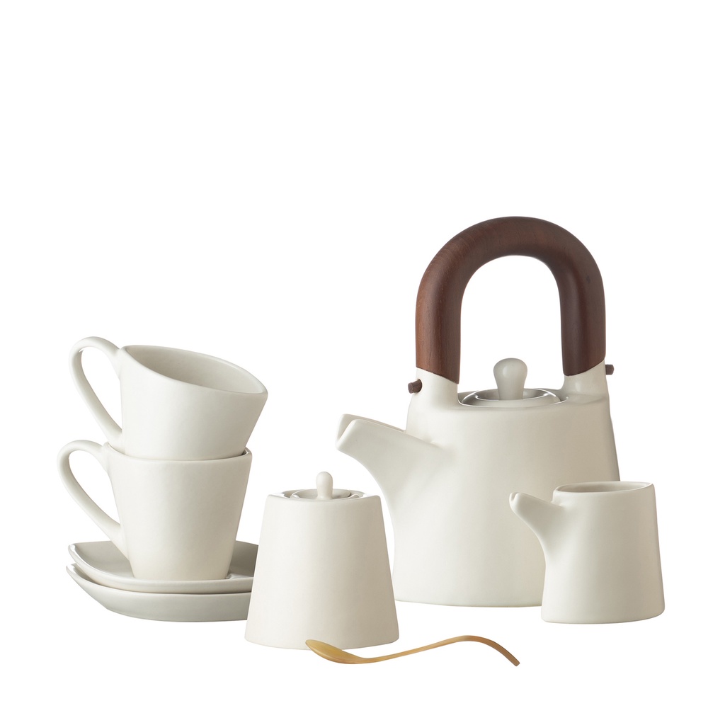 Jual Teapot Set / Set Peralatan Minum Teh & Kopi Jenggala Bruka Putih ...